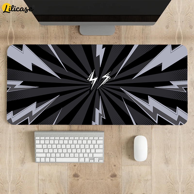 Jual Mousepad Gaming Deskmat Keyboard Pad Anti Slip Besar Black White ...