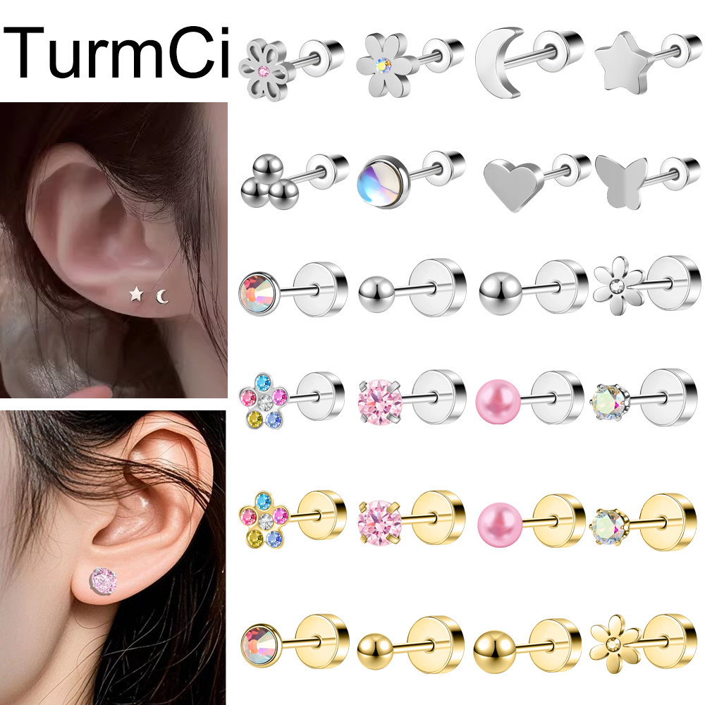 Jual TurmCi 1 Buah 20G Anting Tindik Stainless Steel Anting Tusuk Hati ...