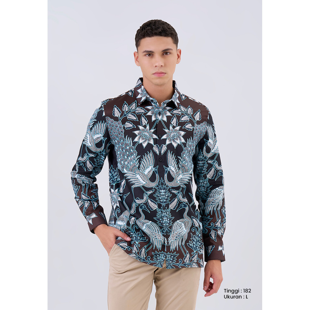 Jual MANZONE - Kemeja Batik Lengan Panjang Pria Bagra Modern Fit ...