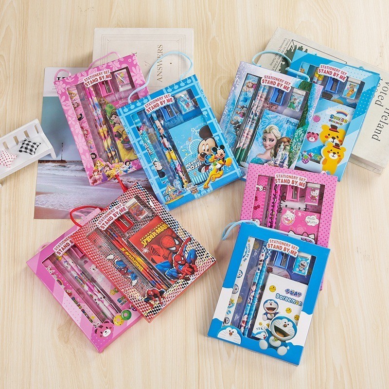 Jual Alat Tulis Set 6IN1 Stationery Set Lucu Karakter Set Perlengkapan ...