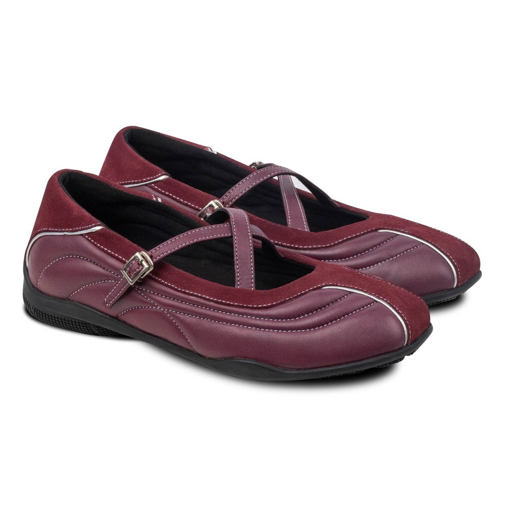 Jual Posy Sneakers Wine - Nappa Milano - Sepatu Kulit Wanita | Shopee ...