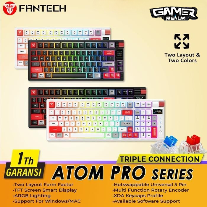 Jual Fantech ATOM PRO Series Wireless Triple Connection Mechanical ...