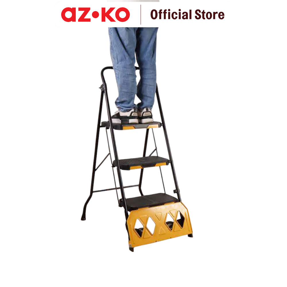 Jual AZKO Fixsteps Tangga Lipat Troli 2In1 3 Step - Hitam Multifunction ...
