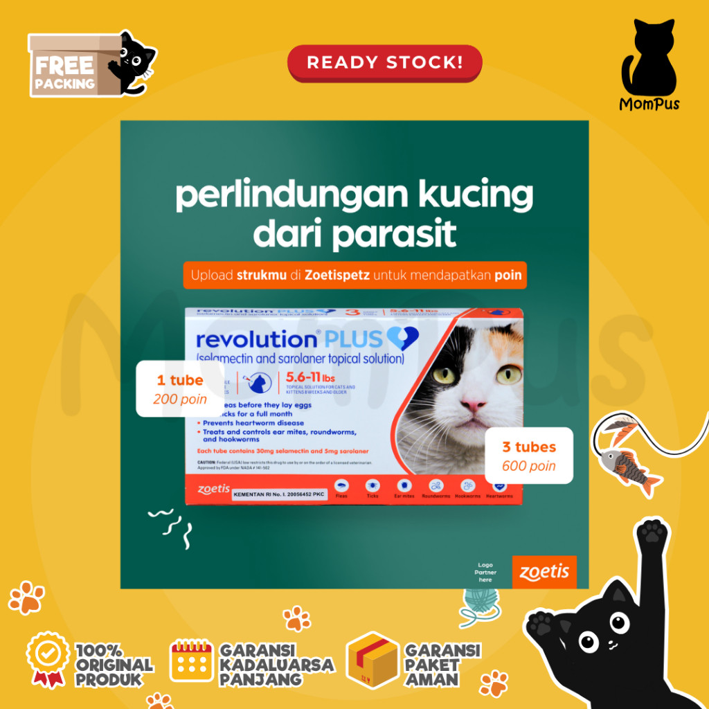 Jual Revolution Plus (1 tube) Obat Kutu Tetes SpotOn KUCING | Shopee ...