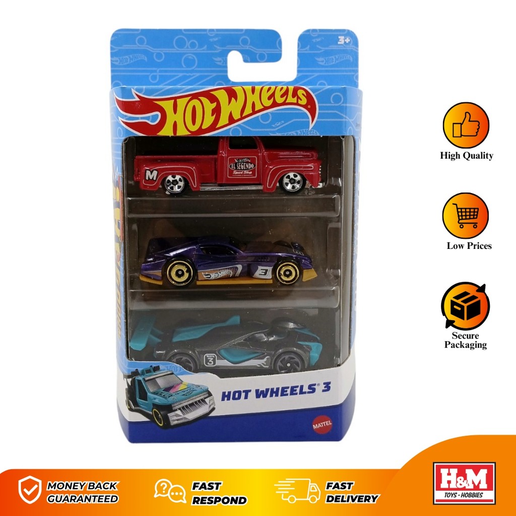Jual Hot Wheels 3 Cars Pack Ford F1 Formula 8R- K5904-93BD | Shopee ...
