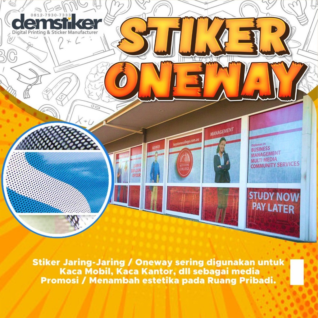 Jual Stiker Jaring-Jaring / Stiker Oneway KACA Mobil, Kaca Kantor, Rumah Gedung - Stiker Promosi ...