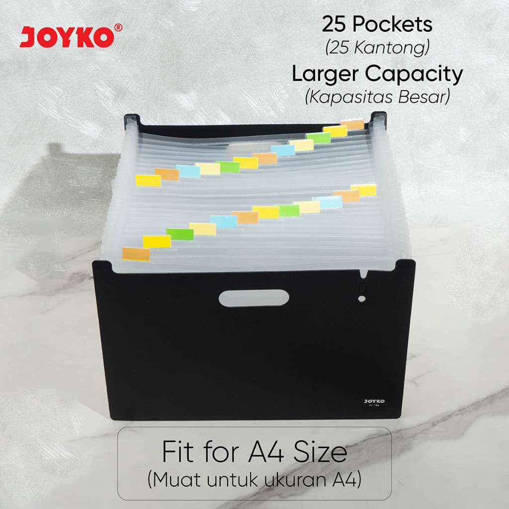 Jual Joyko Expanding File A4 25 POCKETS Organizer / Map Harmonika Joyko ...