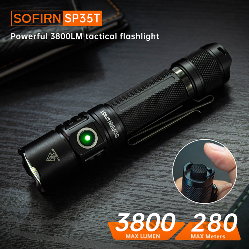 Jual Sofirn SP35T 3800lm Tactical 21700 Flashlight Powerful LED Light ...