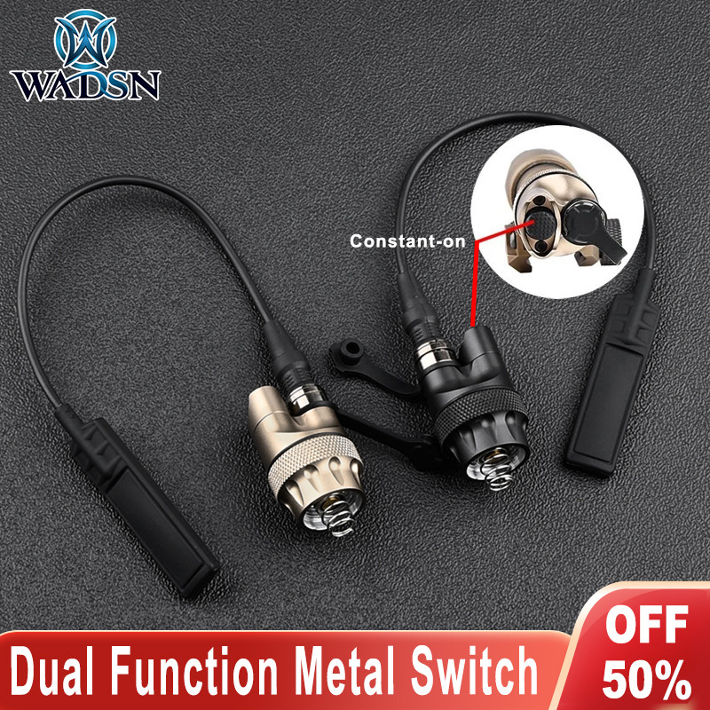 Jual WADSN Matal M300 M600 Tactical Flashlight Tail Cap Switch Airsoft ...