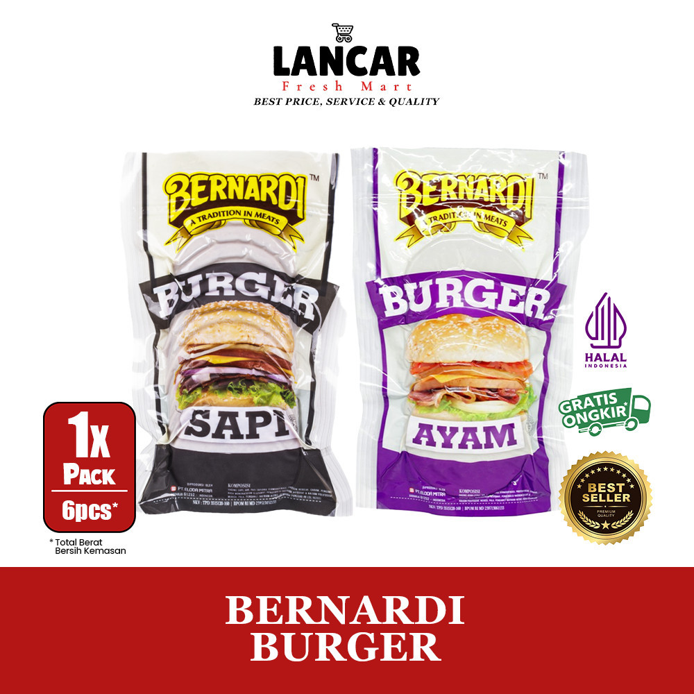 Jual BERNADI BURGER SAPI 250GR / BERNADI BURGER AYAM 250GR | Shopee ...