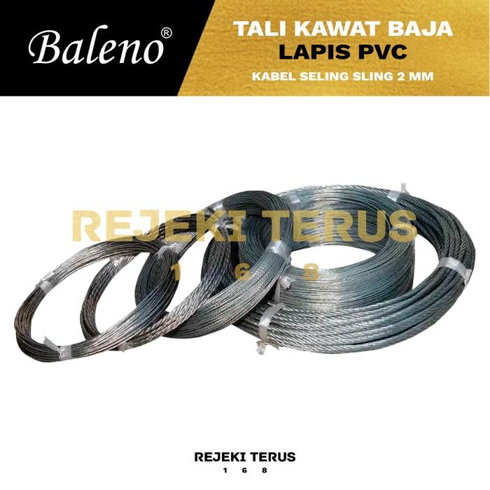 Jual Tali Kawat Sling Baja / Seling 2mm Lapis PVC Plastik Steel Wire Rope | Shopee Indonesia