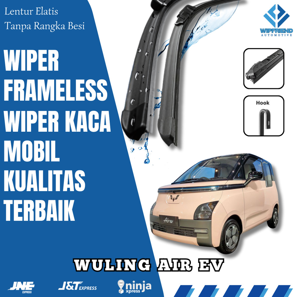 Jual Wiper Kaca Depan Wuling Air EV Frameless Wiper Model Banana ...