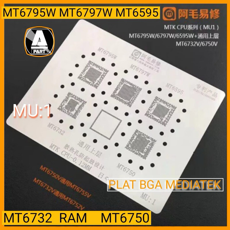 Jual PLAT BGA CETAKAN MU :1 AMAOE MTK MT6795W MT6797W MT6595 MT6732 RAM MT6750 ORIGINAL | Shopee ...