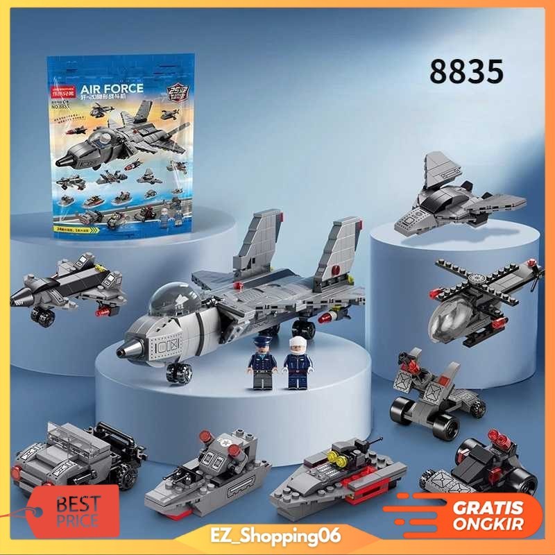Jual LELE BROTHER Mainan Pesawat Jet Tempur Lego 510 Blocks - 8835 ...