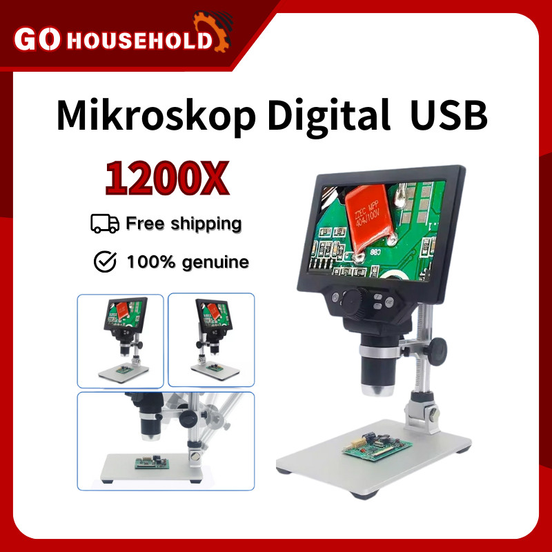 Jual G1200 Digital Microscop Mesin Kaca Pembesar Elektronik Continuous ...