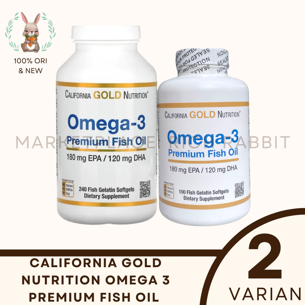 Jual California Gold Nutrition Omega 3 Premium Fish Oil 100 / 240 Softgels | Shopee Indonesia