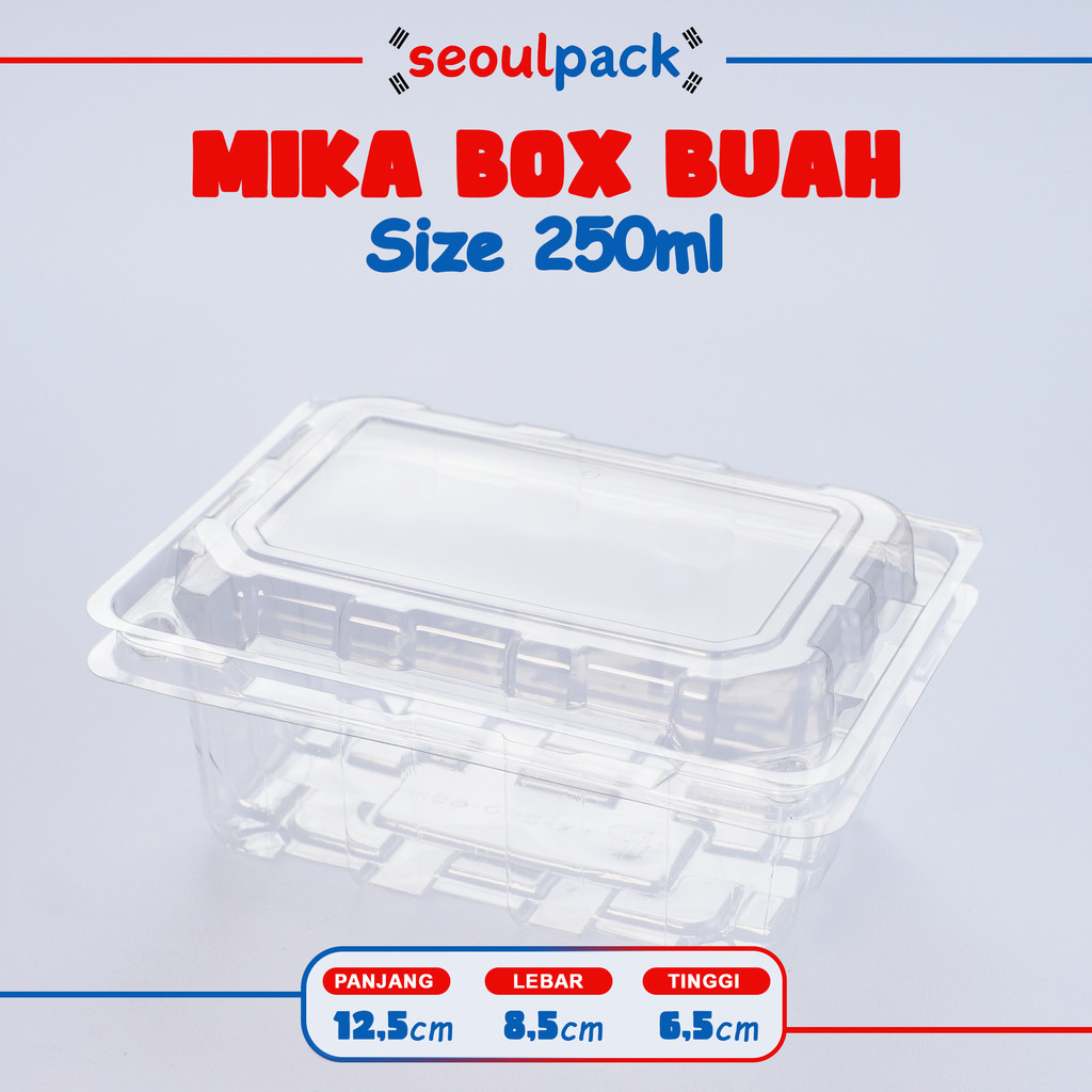 Jual Mika Box Buah 250ml (50pcs) - Salad Box, Fruit Box, Mika Salad ...