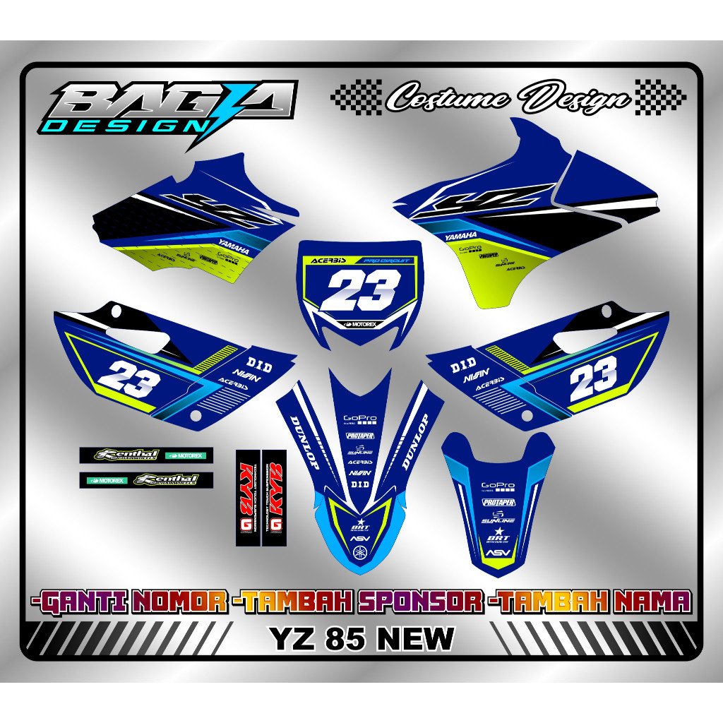 Jual STIKER DECAL YAMAHA YZ 85 NEW FULL BODY/DECAL STIKER RBT FREE ...