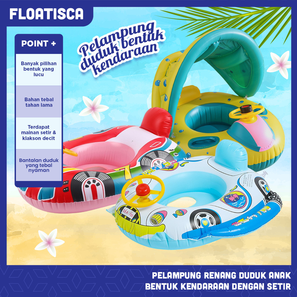 Jual Floatisca Pelampung Renang Duduk Bayi Karakter Perahu Ada Setir ...