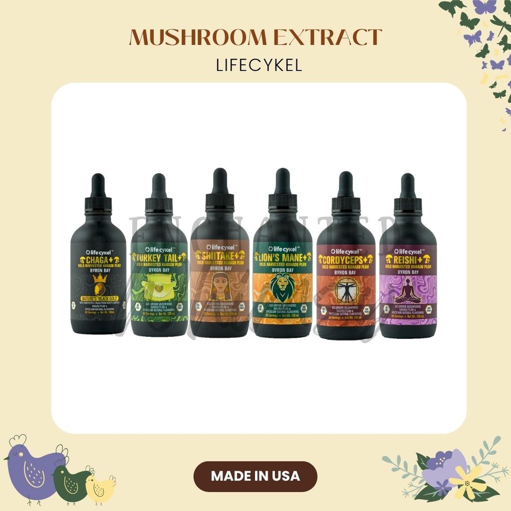 Jual LifeCykel Mushroom Extract 60 ml ekstrak jamur lion's mane reishi ...