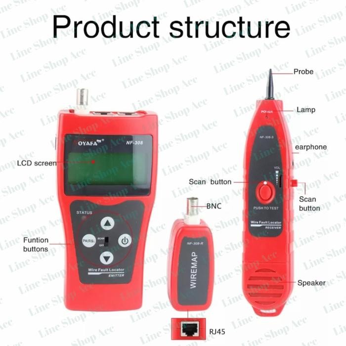 Jual Noyafa Nf 30 Wire Fault Locator Cae Tester Wire Tracker | Shopee ...