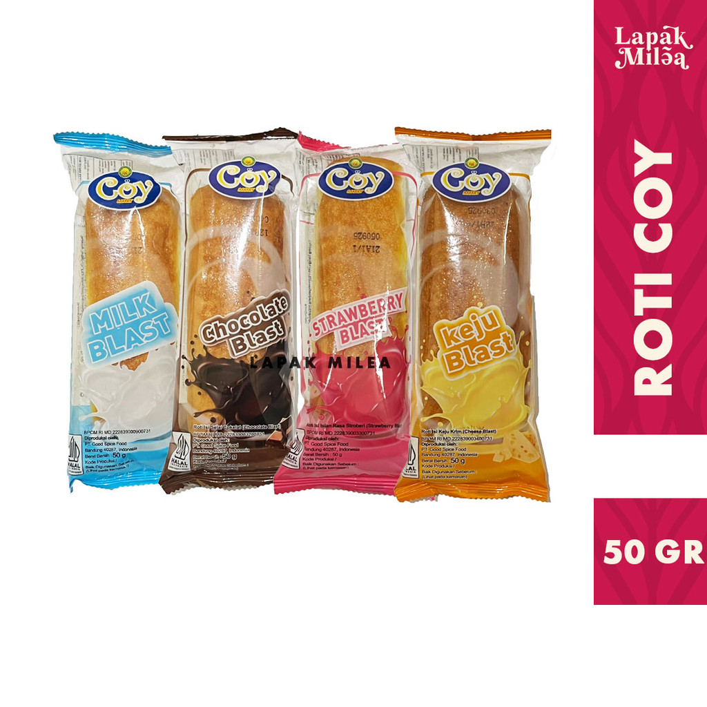Jual Roti Coy Blast Isi selai Lumer Lembut Taburan Kelapa 50gr | Shopee ...