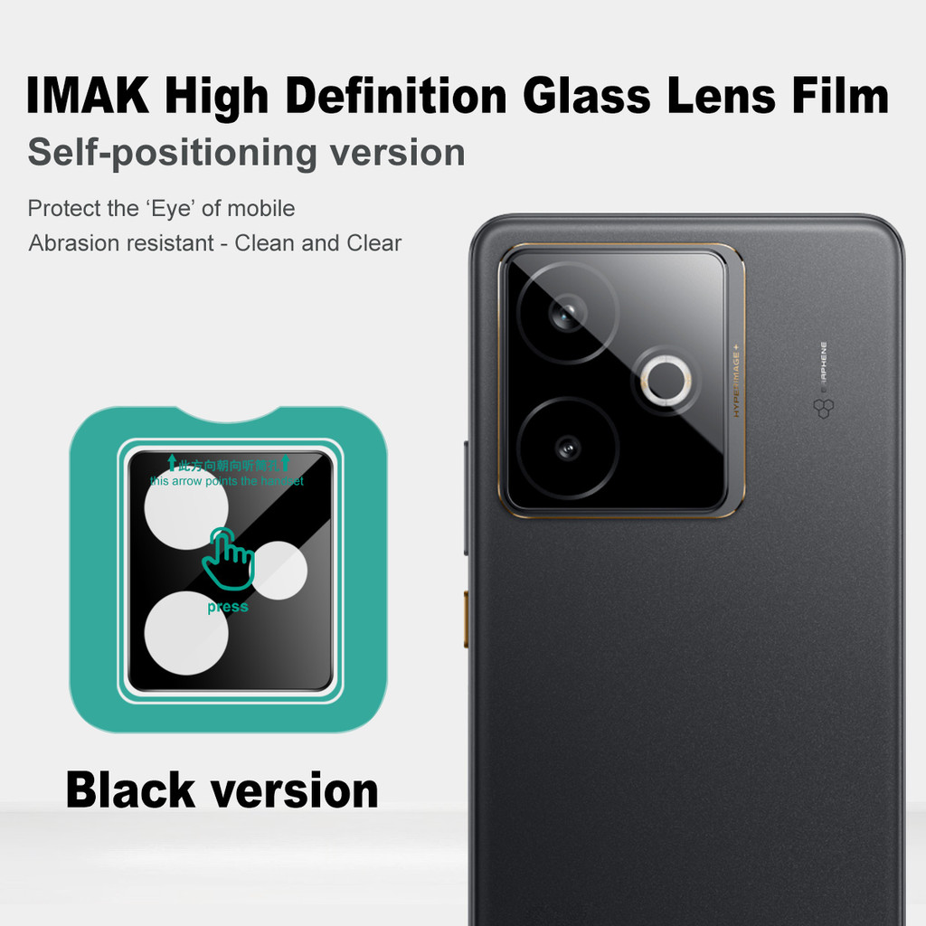 Jual For Realme GT7 5G Lens Glass IMAK Black Version Lens Film Glass ...