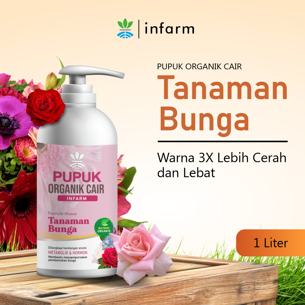 Jual INFARM - Pupuk Organik Cair Tanaman Bunga 1L, POC kompos Tanaman ...