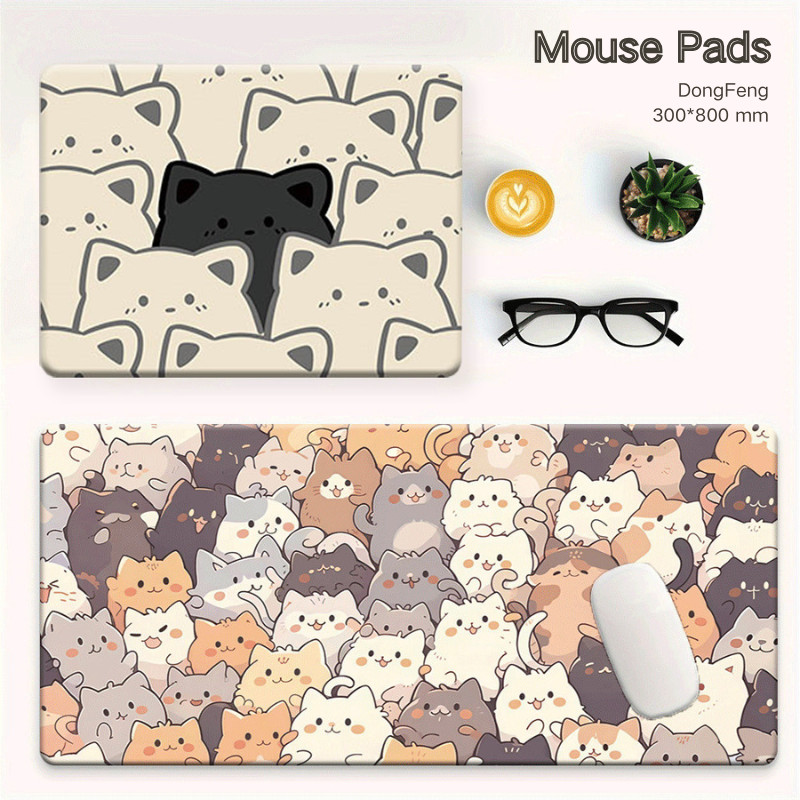 Jual Full Screen Cat Mousepad Antislip DeskMat Mouse Pads Customized ...