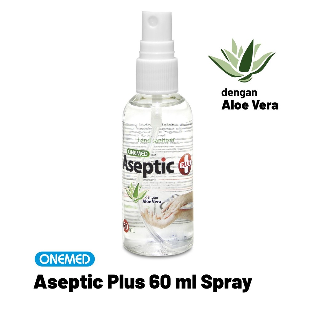 Jual Aseptic Plus Spray Hand Sanitizer 60 ml ONEMED OJ2 | Shopee Indonesia