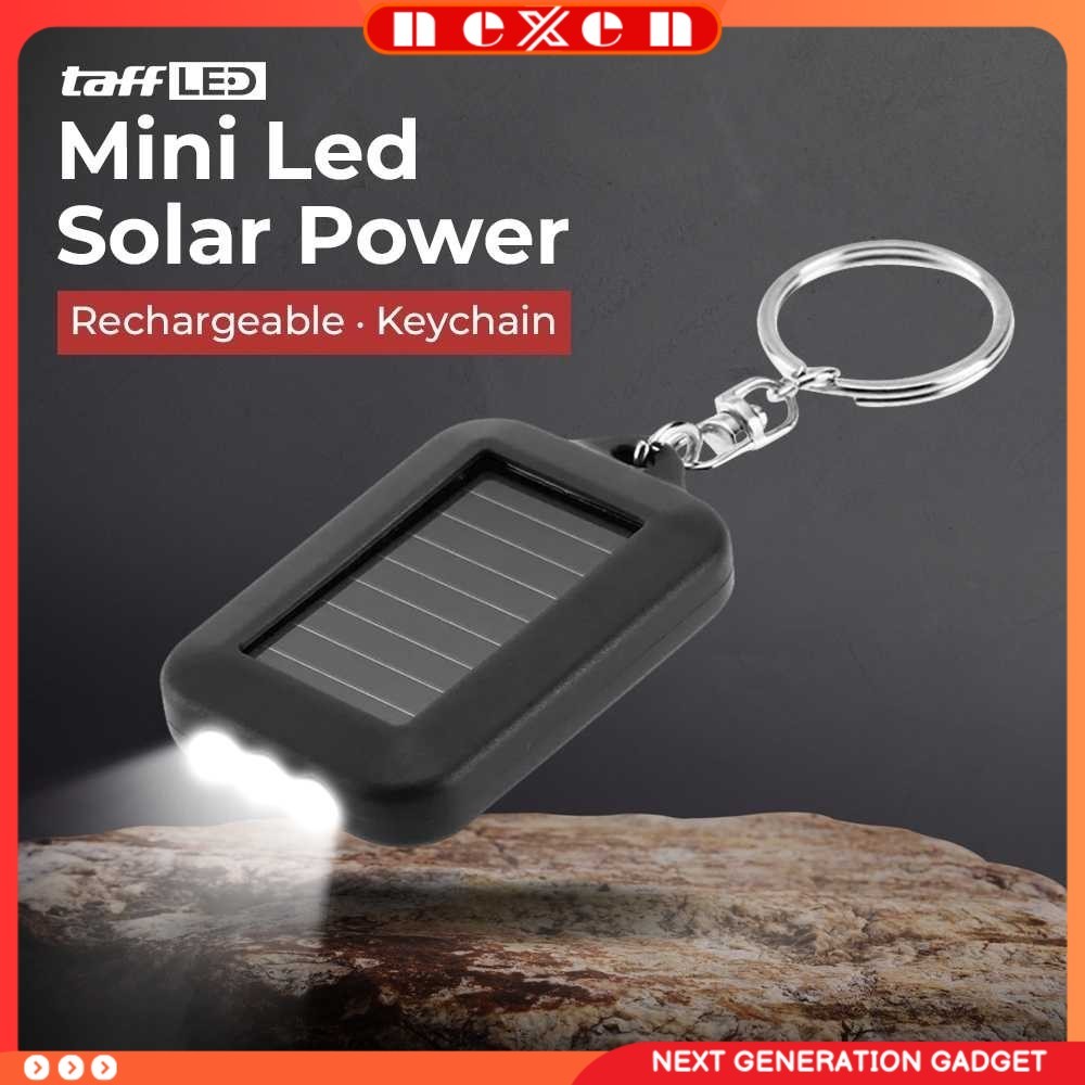 Jual Mini Led Solar Power Rechargeable Flashlight With Keychain - XY ...