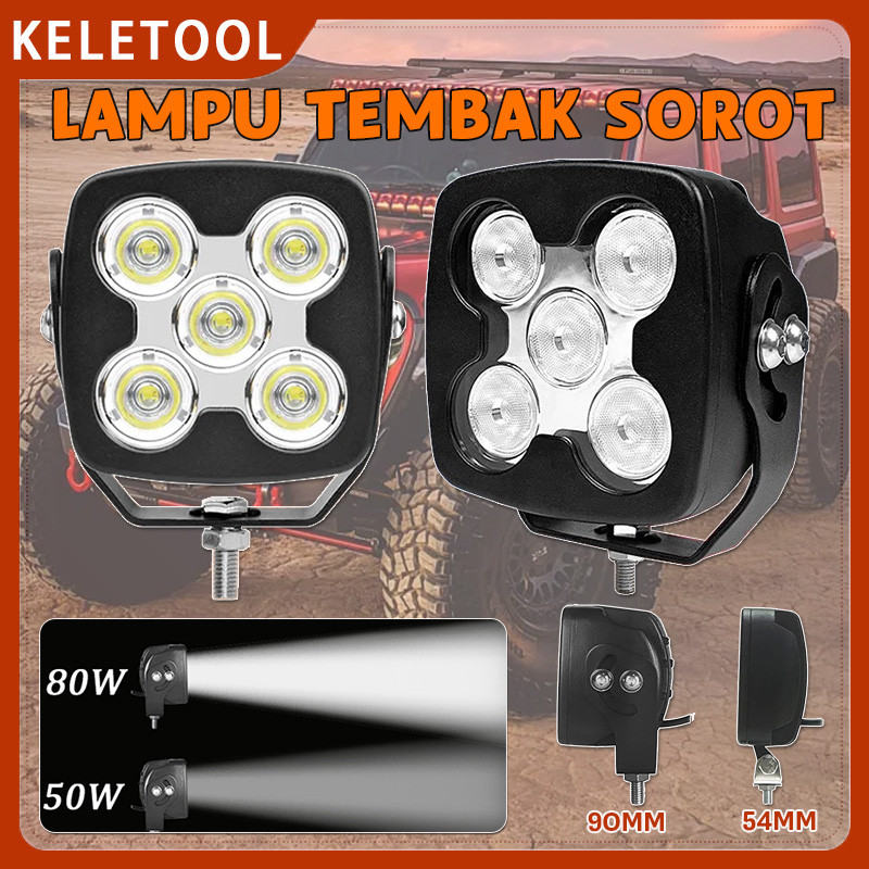 Jual 5 Mata Lampu Tembak Sorot 50 Watt Motor Mobil Lampu Mesin Truck ...