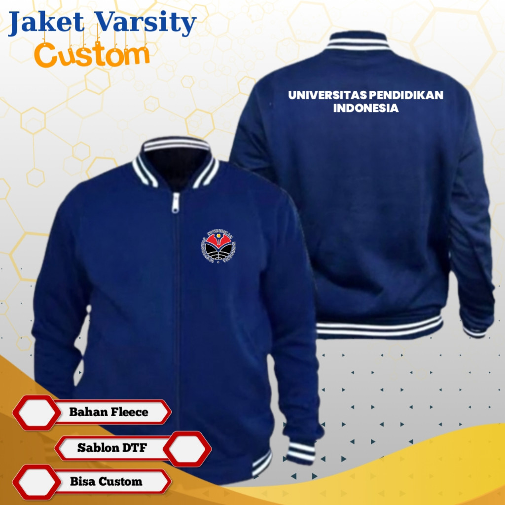 Jual Jaket Universitas Pendidikan Indonesia Jaket Varsity Custom UI ...