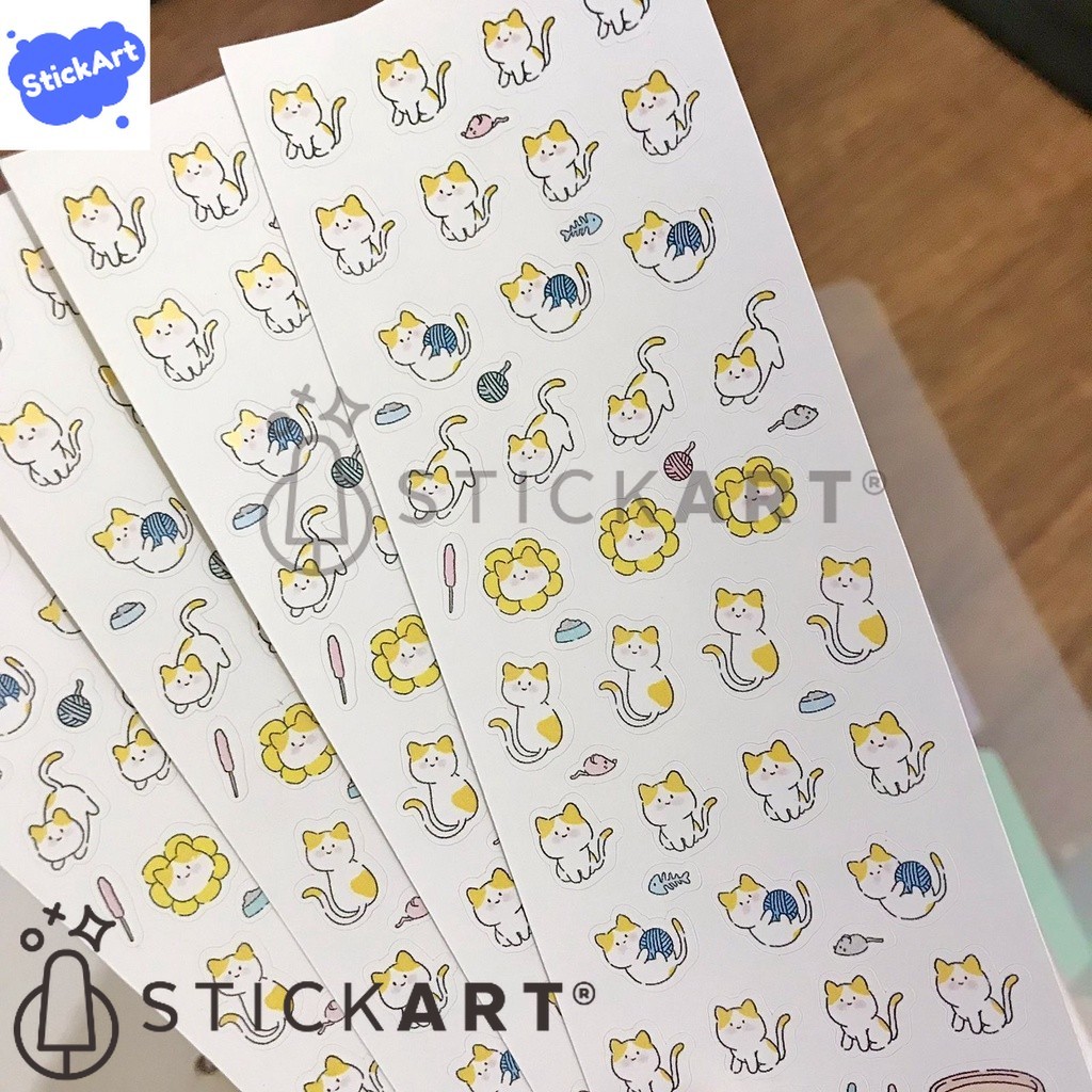 Jual [STICKART[ Stiker Kucing Lucu/ Cat Sticker/ Dekorasi Jurnal ...
