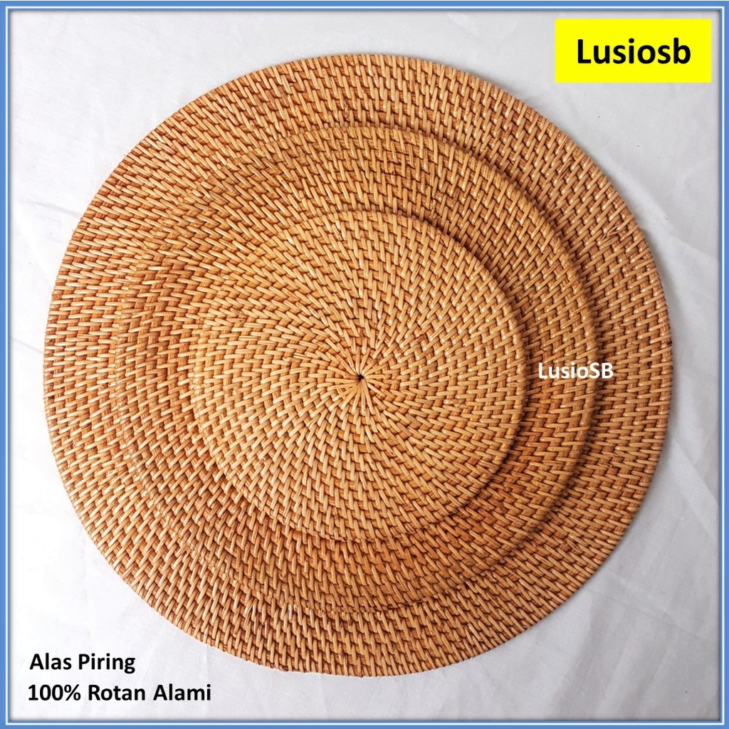 Jual Tatakan Piring Rotan 3 Ukuran / Rattan Placemat 3 Sizes / Alas ...