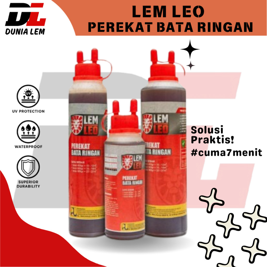 Jual LEM LEO Perekat Bata Ringan Hebel (Good strenght adhesive up 2x ...