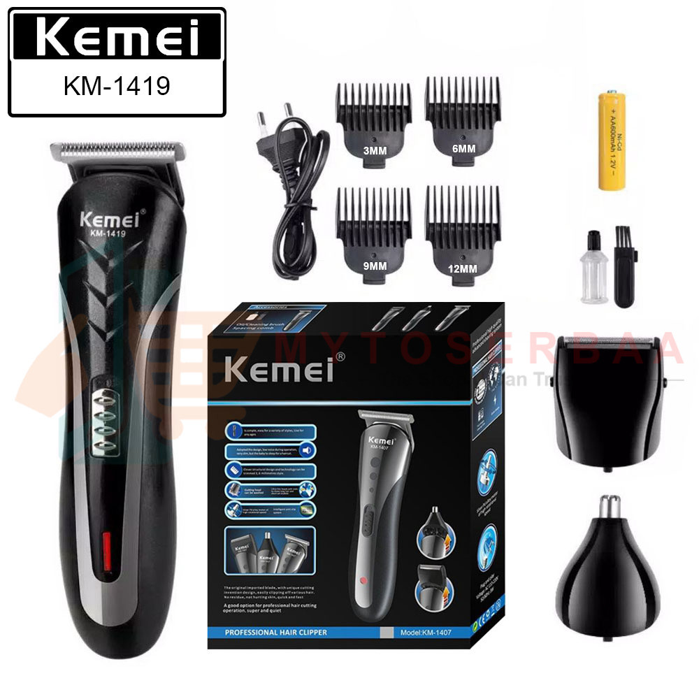 Jual KEMEI / CP KM-1419 / Electric Hair Clipper / Alat Cukur Rambut 3in1 Rambut Kumis Jenggot ...