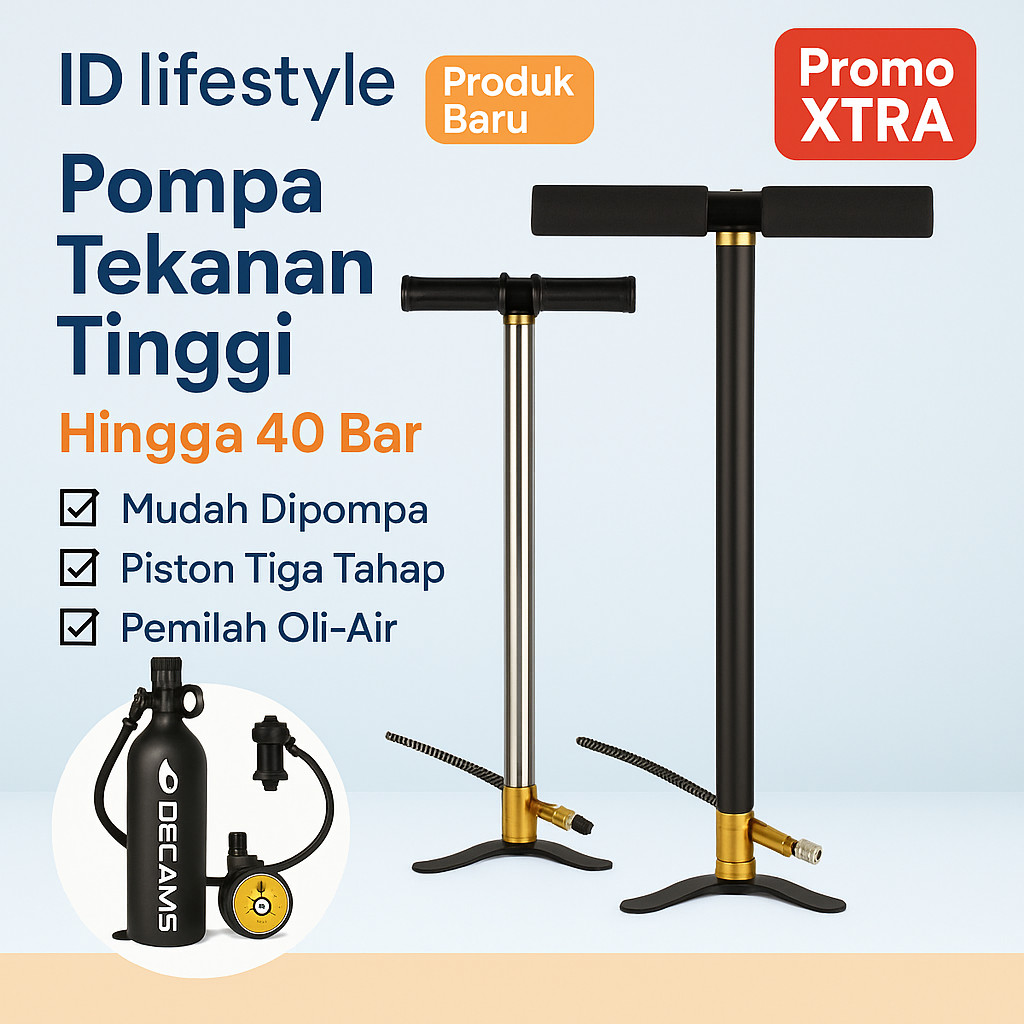 Jual Pompa Udara PCP 3 Tahap 300bar 4500psi 30MPa Manual – Kompresor ...