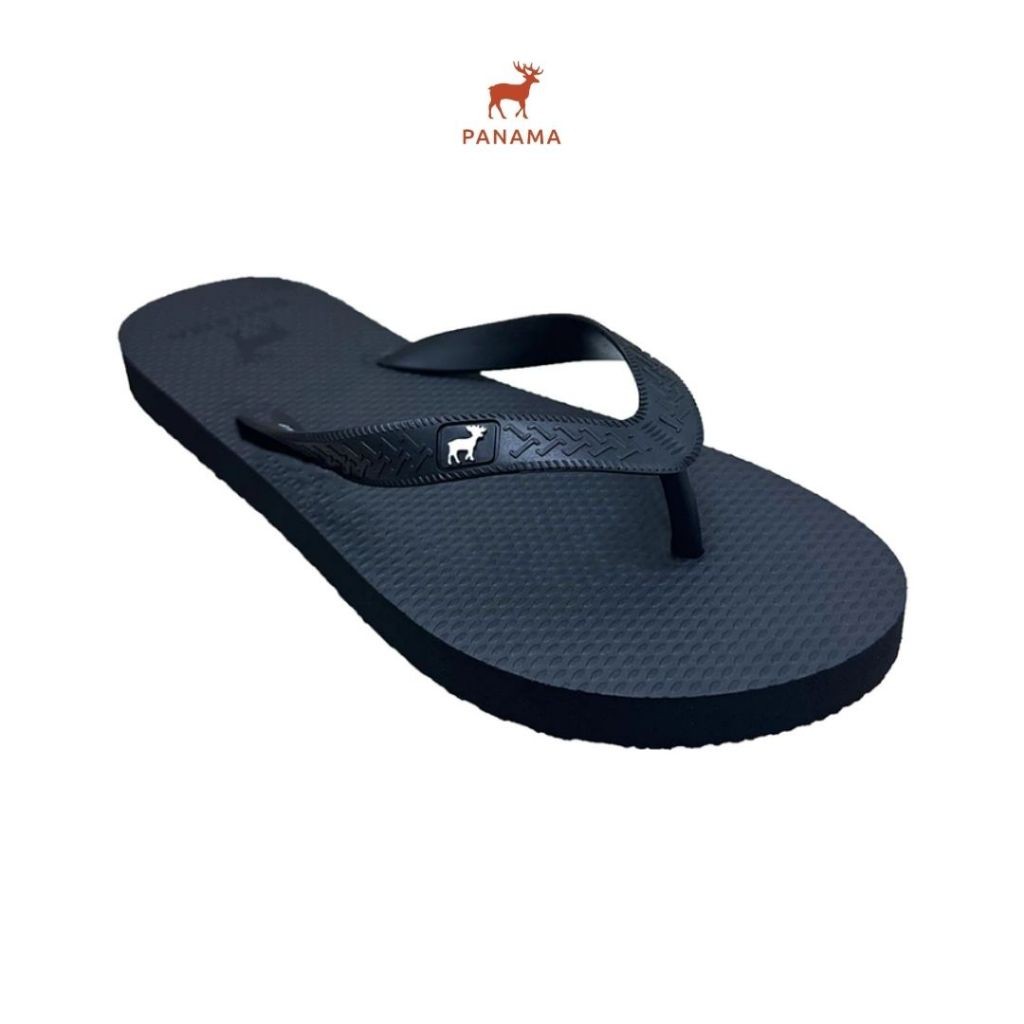 Jual Panama P-Power Men 01 Full Black - Sandal Jepit Cowok Sendal Karet ...