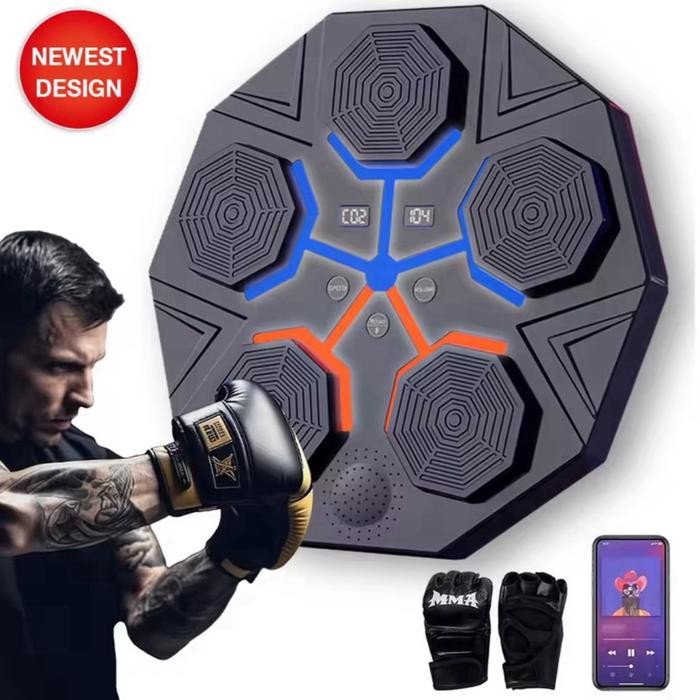 Jual Mesin Tinju Music Hit Box Punch Bag Boxing Target Machine Wall ...