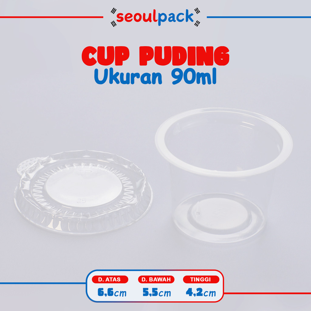 Jual Cup Puding 90ml + Tutup (50pcs) - Pudding Cup PP, Cup Saos ...