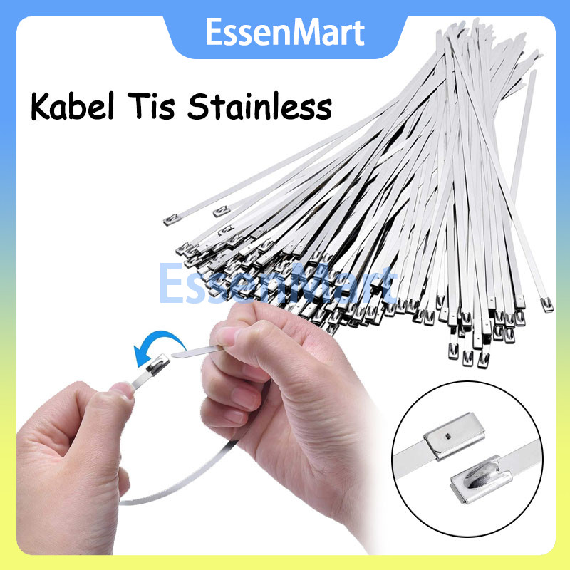 Jual Kabel Tis Stainless10cm/20cm/30cm/40cm/50cm / Stainless Cable Ties ...