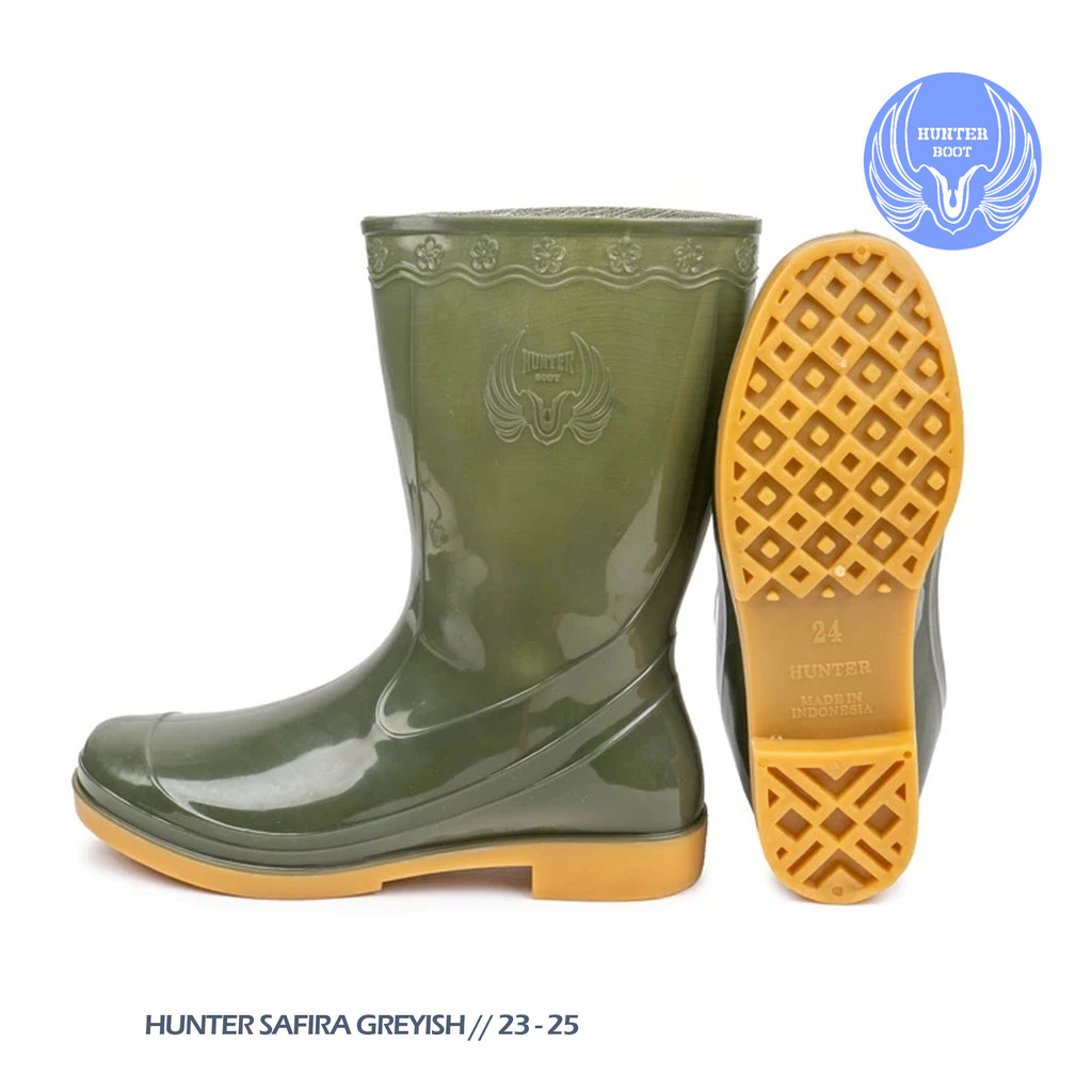 Jual Katzz - Sepatu Boot Pendek HUNTER SAFIRA Hijau Boots Karet Lokal ...