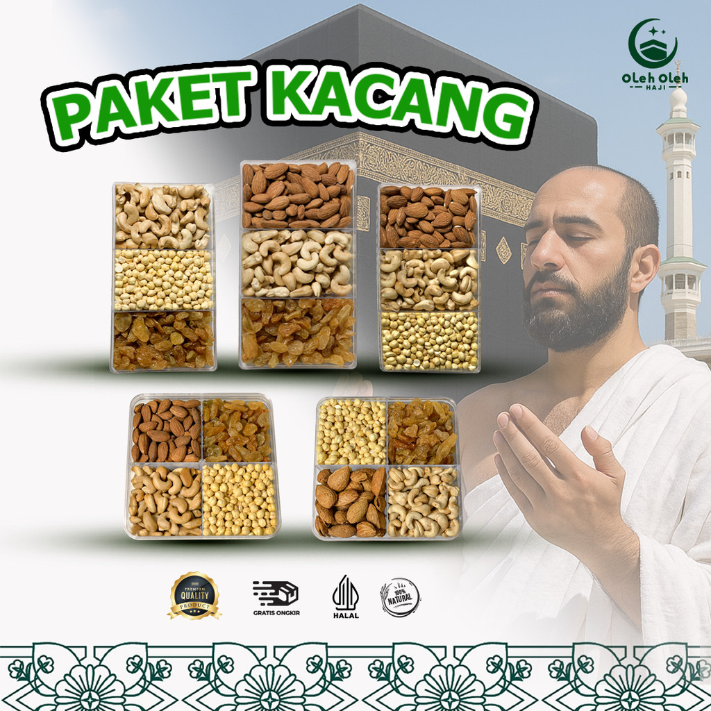 Jual Paket Kacang 3in1 4in1 / Oleh-oleh Haji kacang mix / Oleh Oleh Mix ...