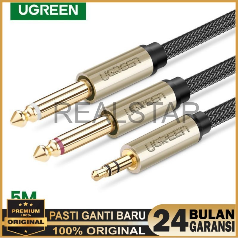 Jual Ugreen 10613 10615 10618 10619 Aux Jack 3.5mm to 6.5mm Dual Male - Ugreen Jack 3.5mm to 6 ...