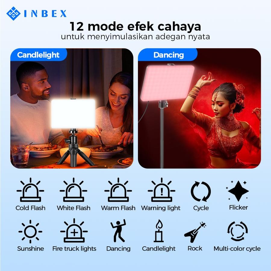 Jual Inbex IP7 8 Inci RGB Light Konten Kreator LED | Shopee Indonesia