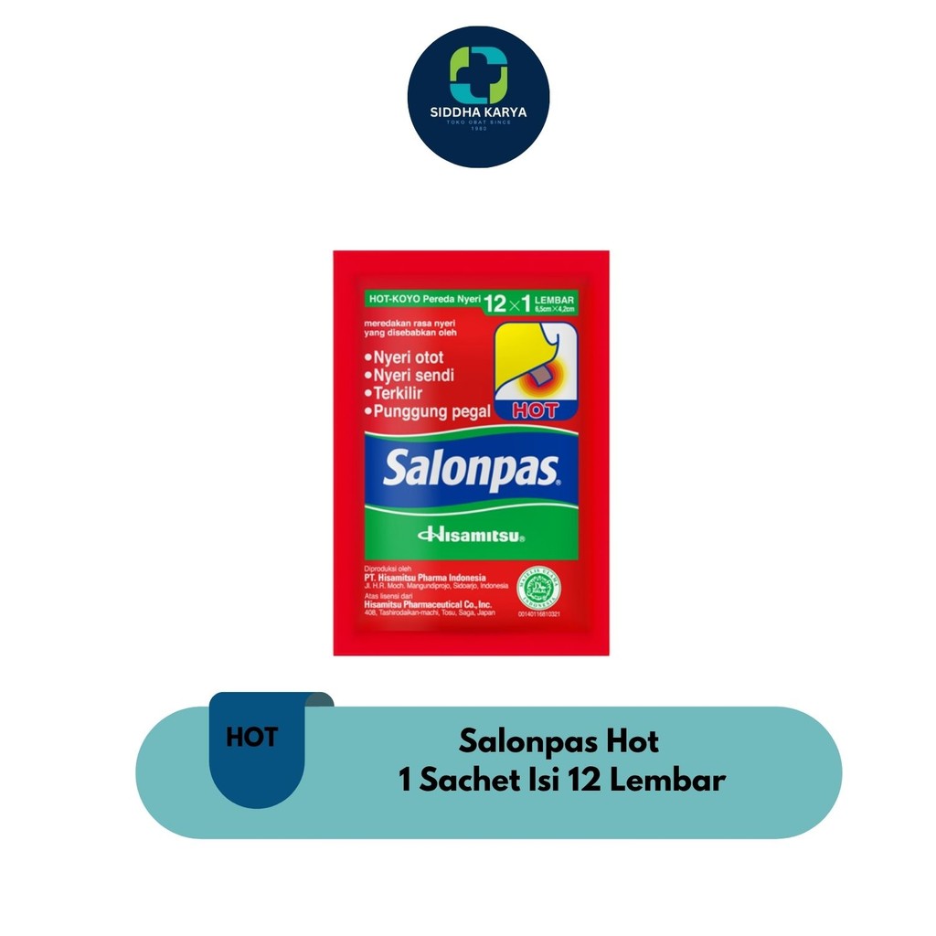 Jual Salonpas Hot 1 Sachet Isi 12 Lembar | Shopee Indonesia