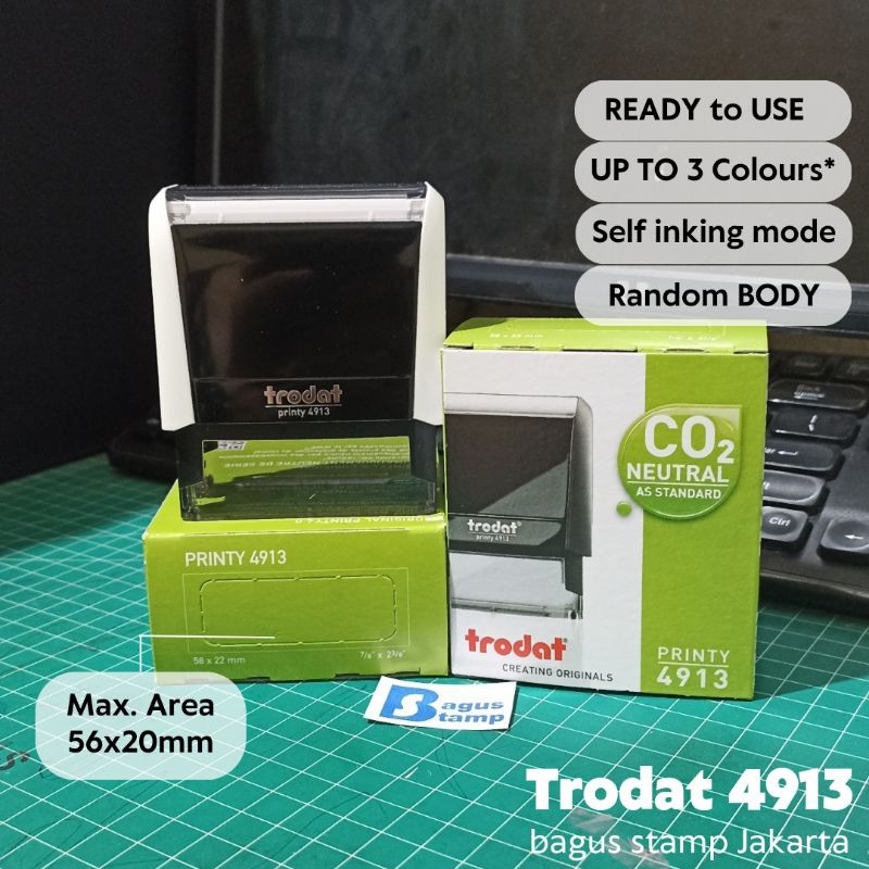 Jual Stempel Warna Otomatis Custom Design Trodat Printy 4910 4911 4912 4913 4915 | Shopee Indonesia
