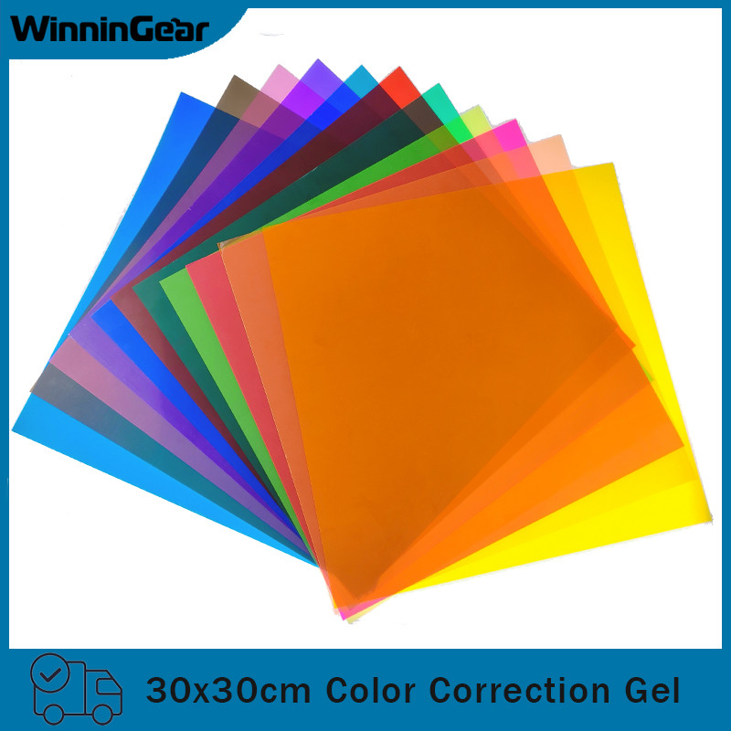 Jual 30x30cm 11Pcs PVC Gel Light Filter Color Correction Colored ...