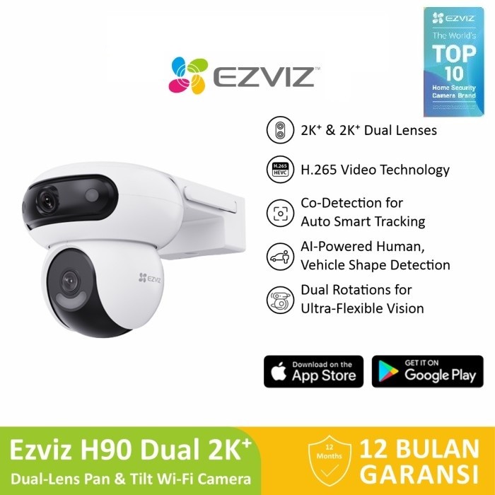 Jual Ezviz H90 4MP 2K+ + 4MP 2K+ Smart Home Dual Lens WiFi Wireless IP ...